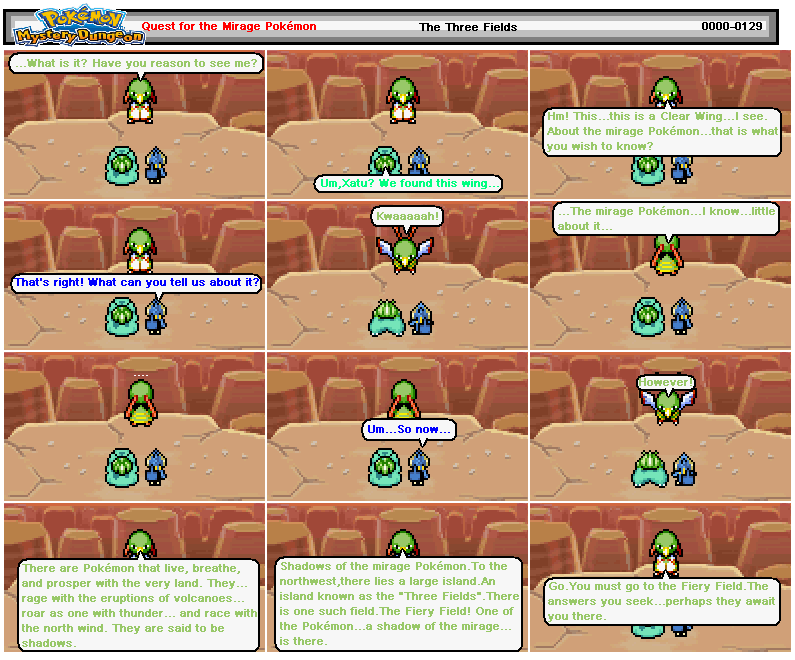 Chapter 11: Quest for the Mirage Pokemon – PMD Fanfiction